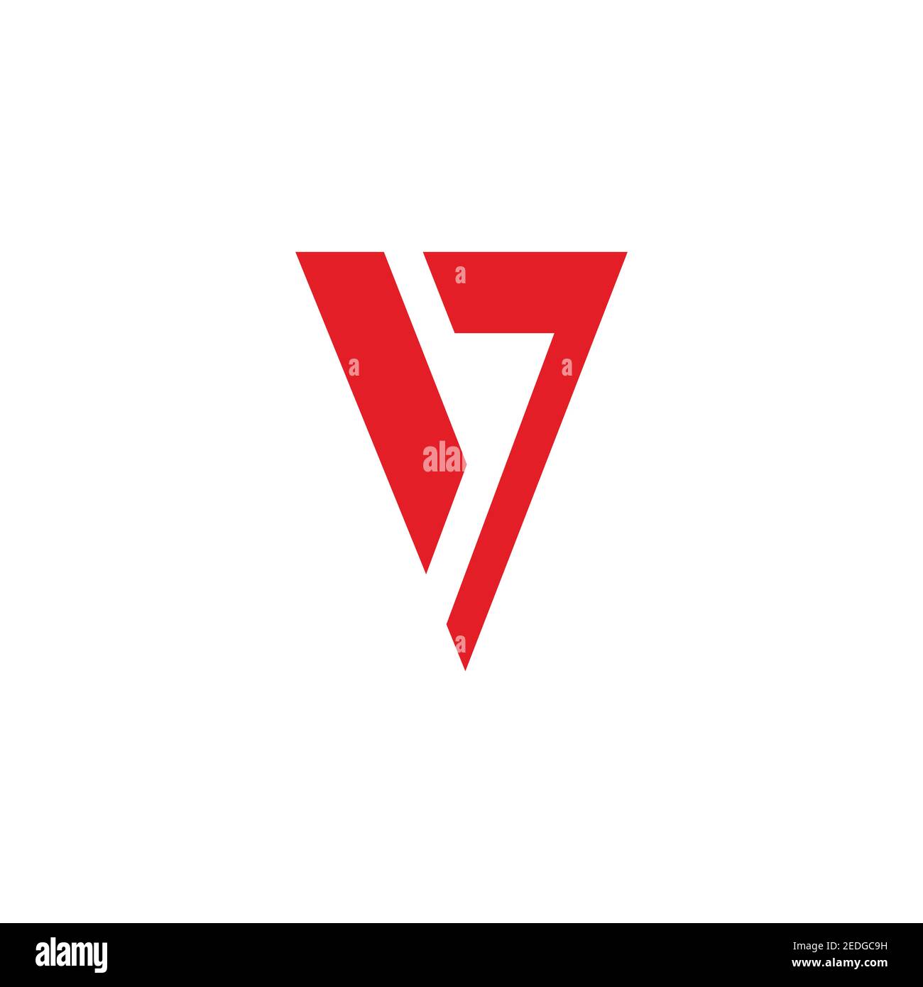 vector of letter v7 arrow geometric design logo Stock Vector Image ...