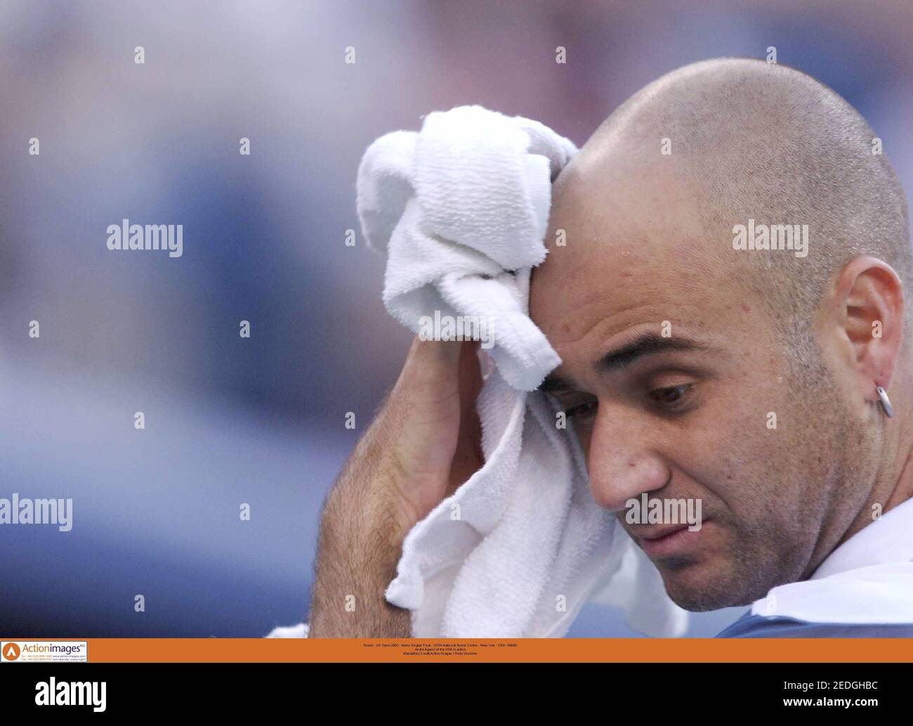 2002 us open agassi hi-res stock photography and images - Alamy
