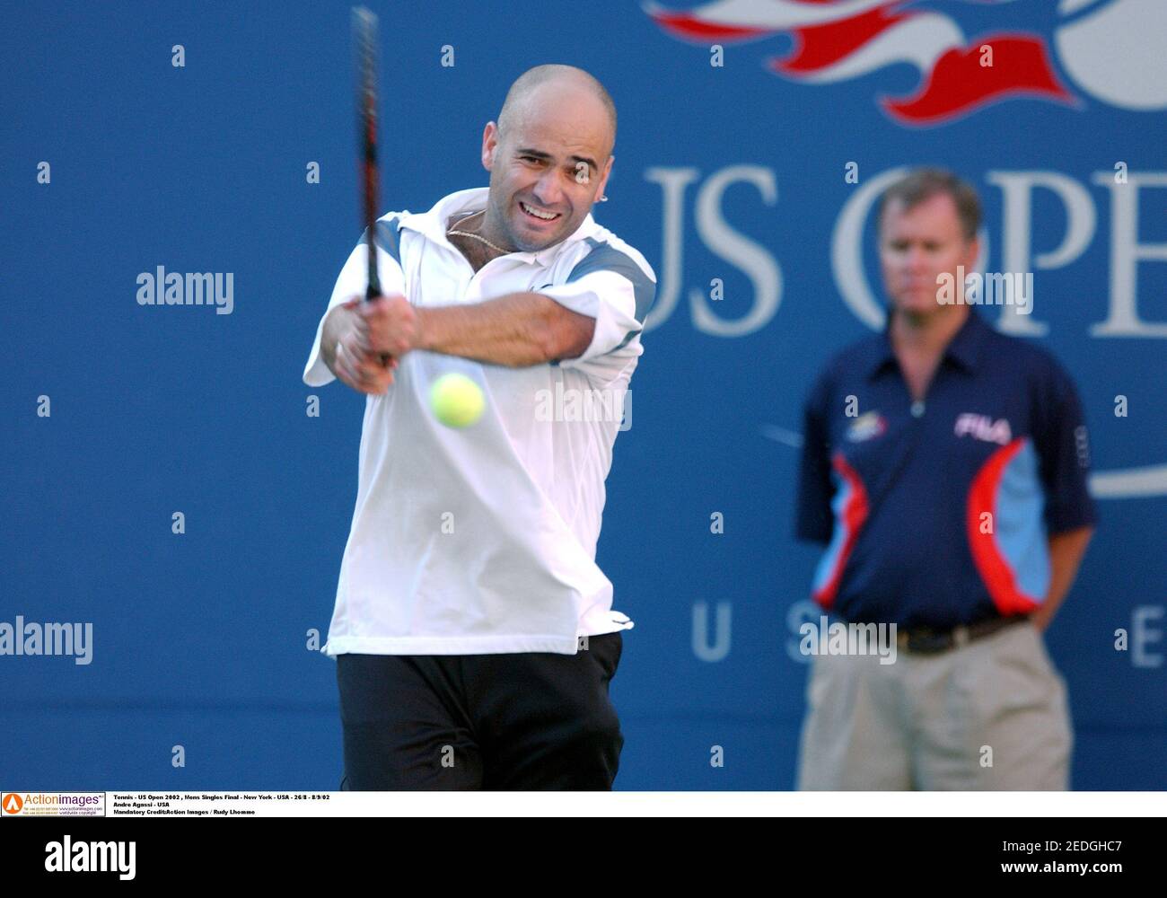 2002 us open agassi hi-res stock photography and images - Alamy