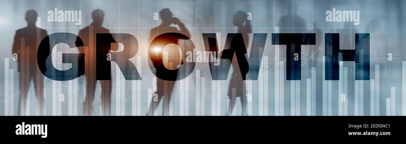 Growth Financial concept charts showing growing revenue on business ...