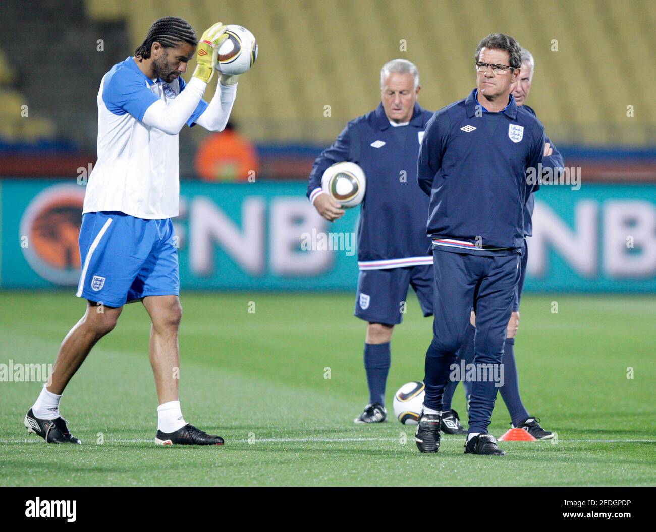 Football action training david james hi-res stock photography and ...