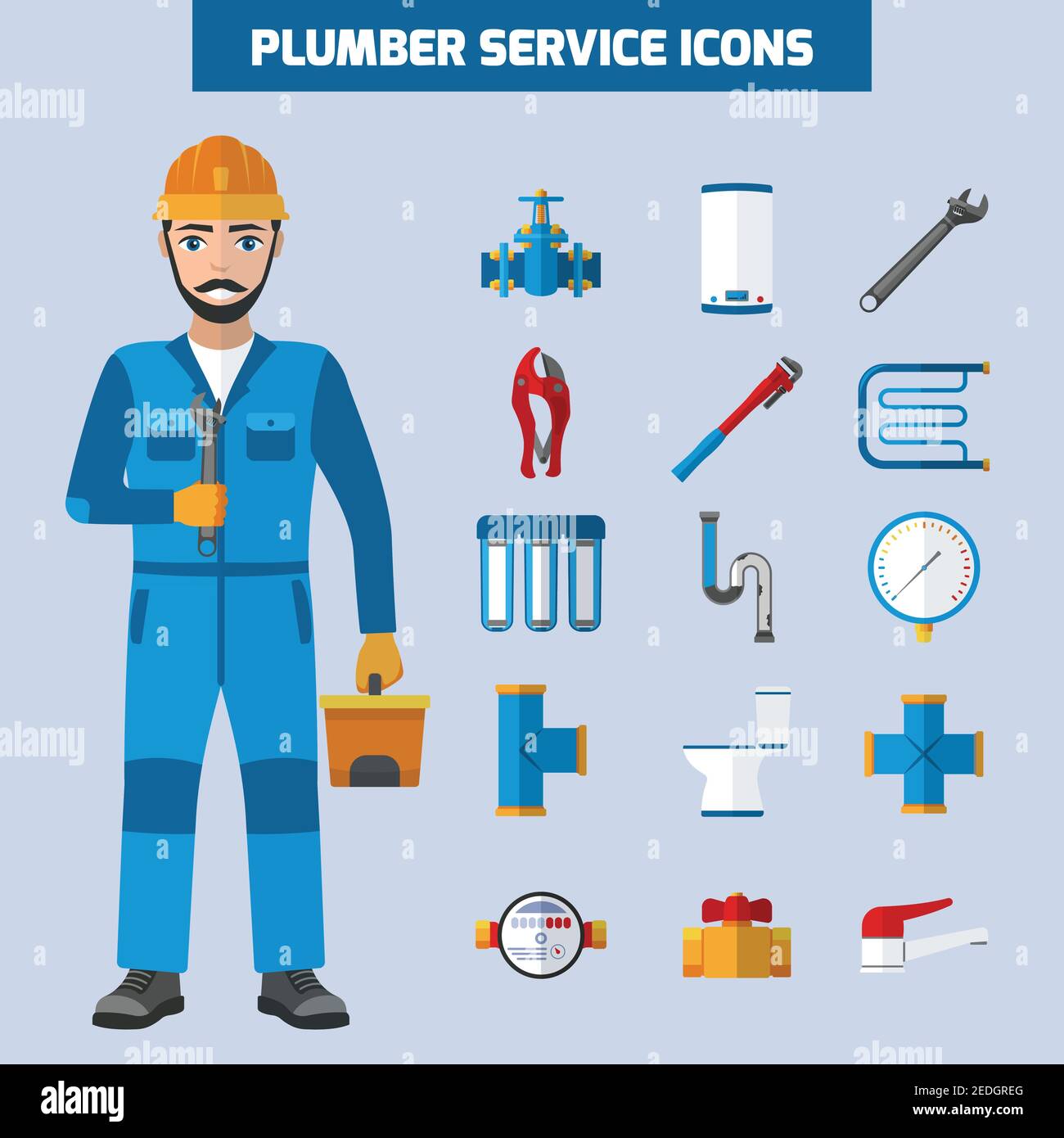 Plumber icons Stock Vector Images - Alamy
