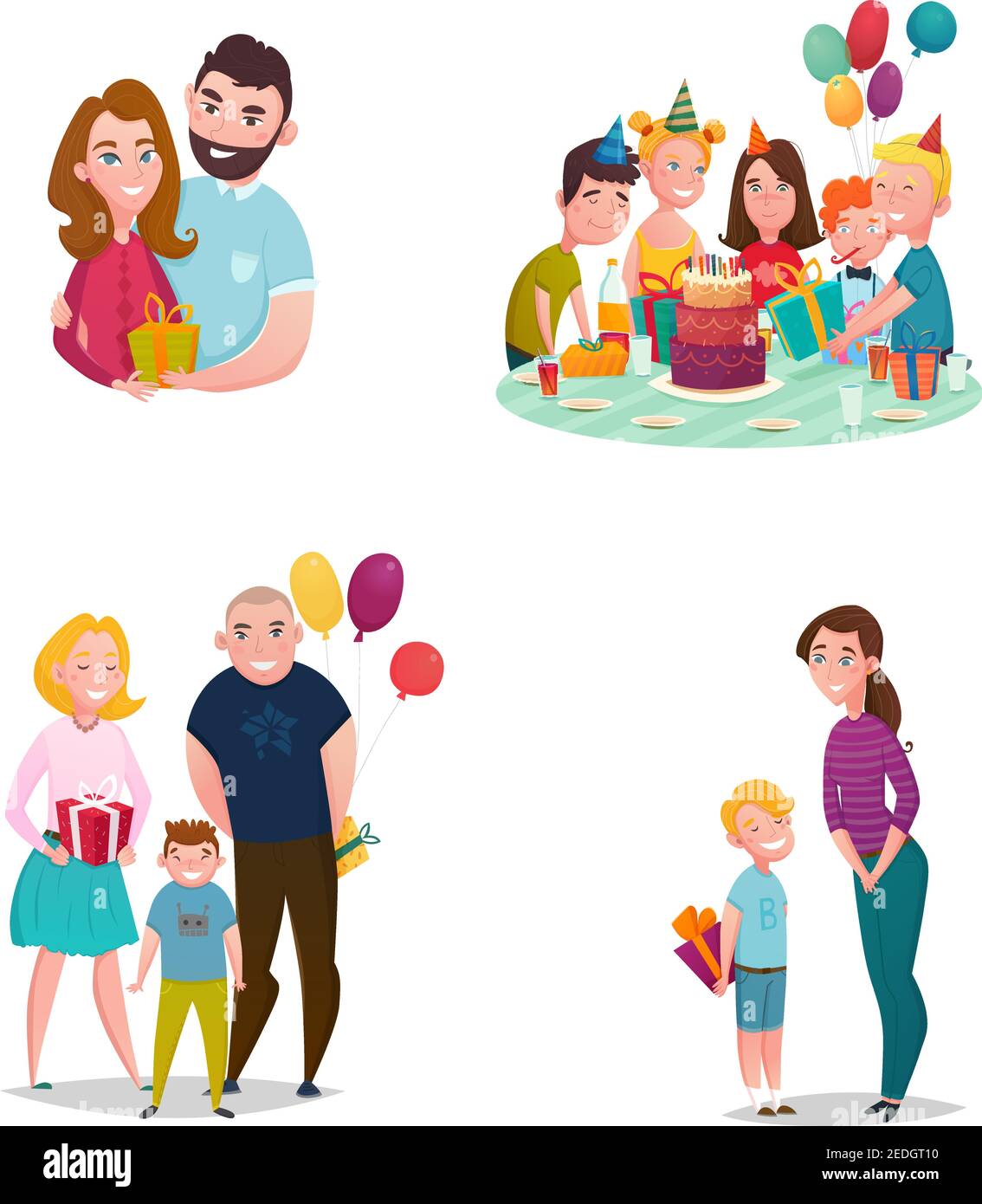 Gift Giving Kids Clip Art