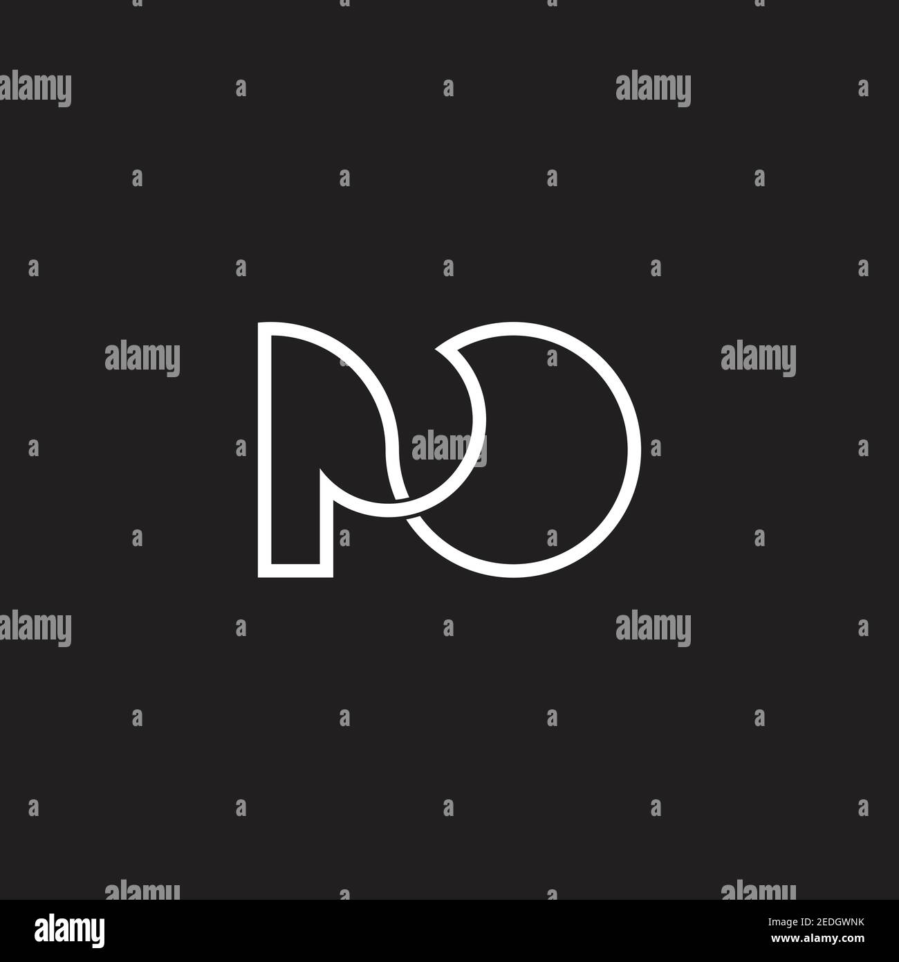 letter po abstract linear design logo vector Stock Vector Image & Art ...
