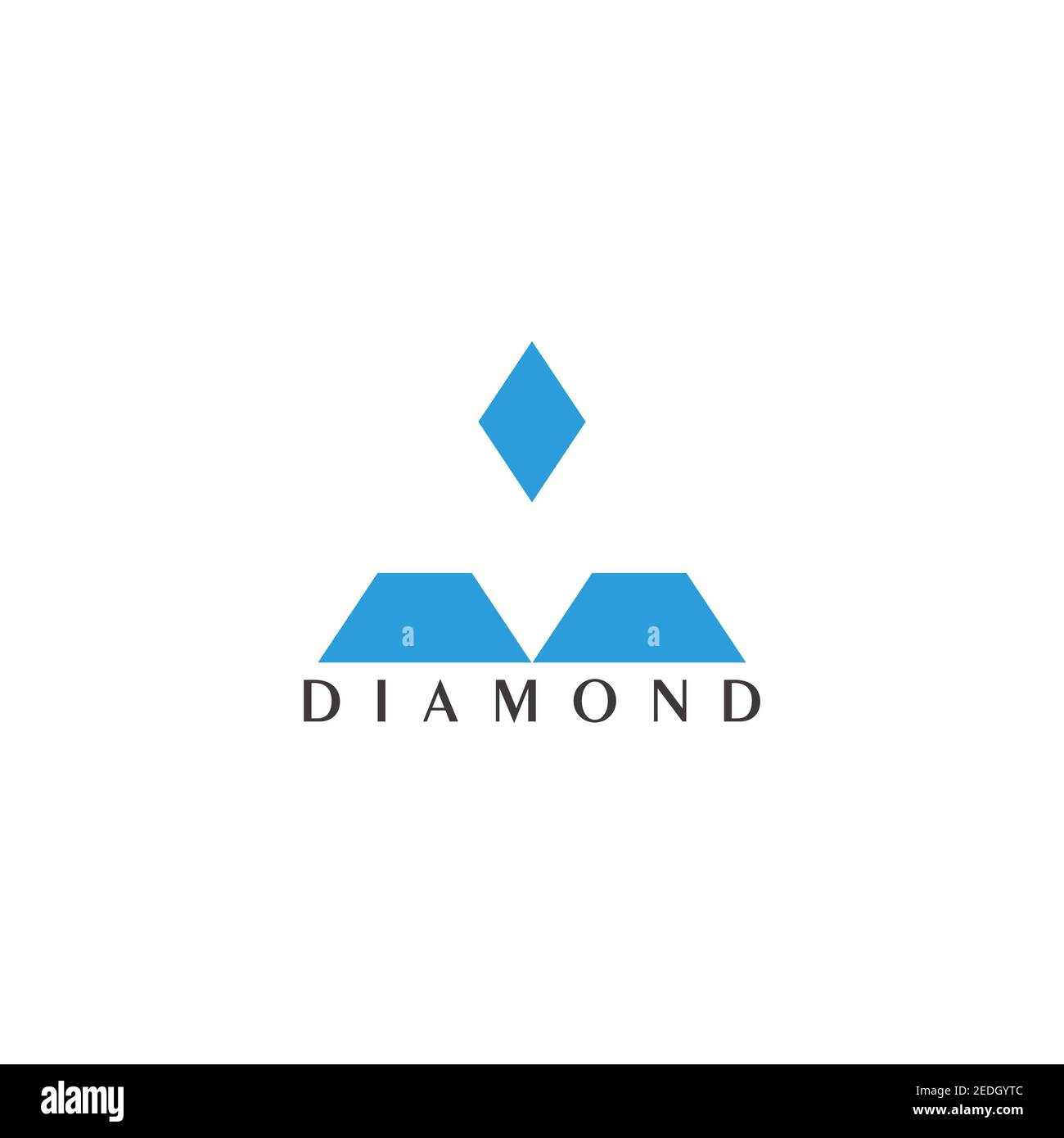 triangle blue diamond simple geometric flat logo vector Stock Vector ...
