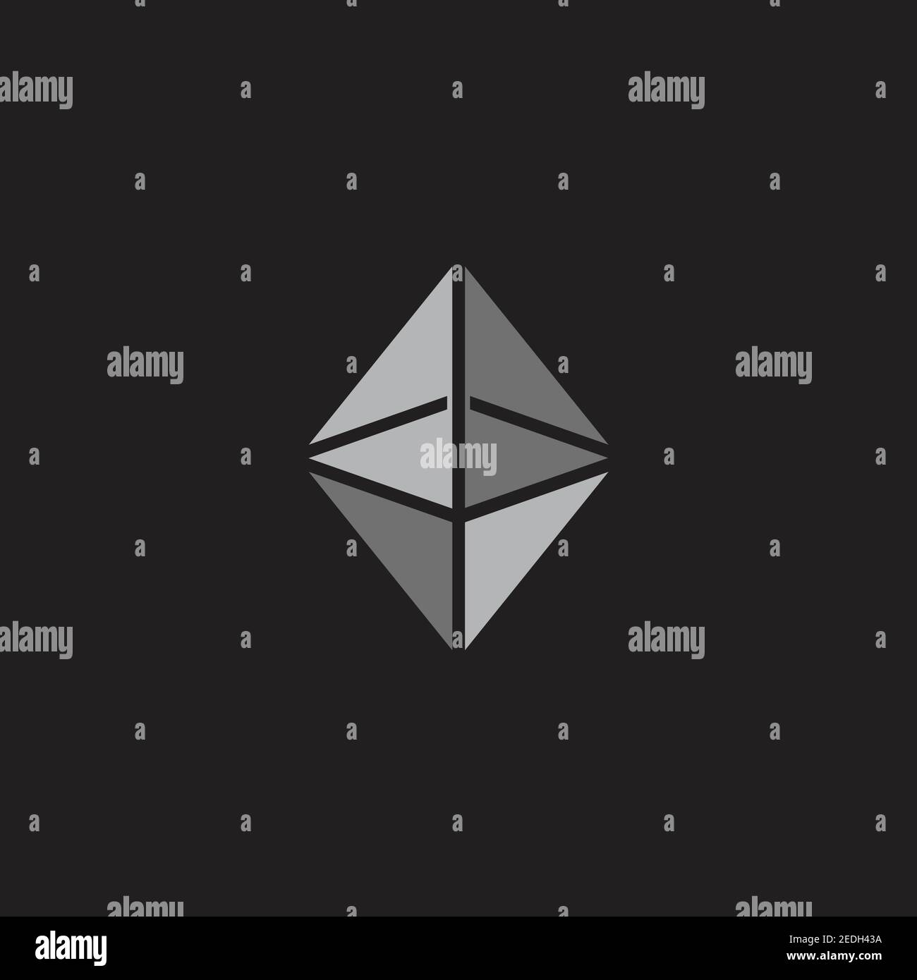 vector of 3d flat prism symbol simple geometric logo Stock Vector Image ...