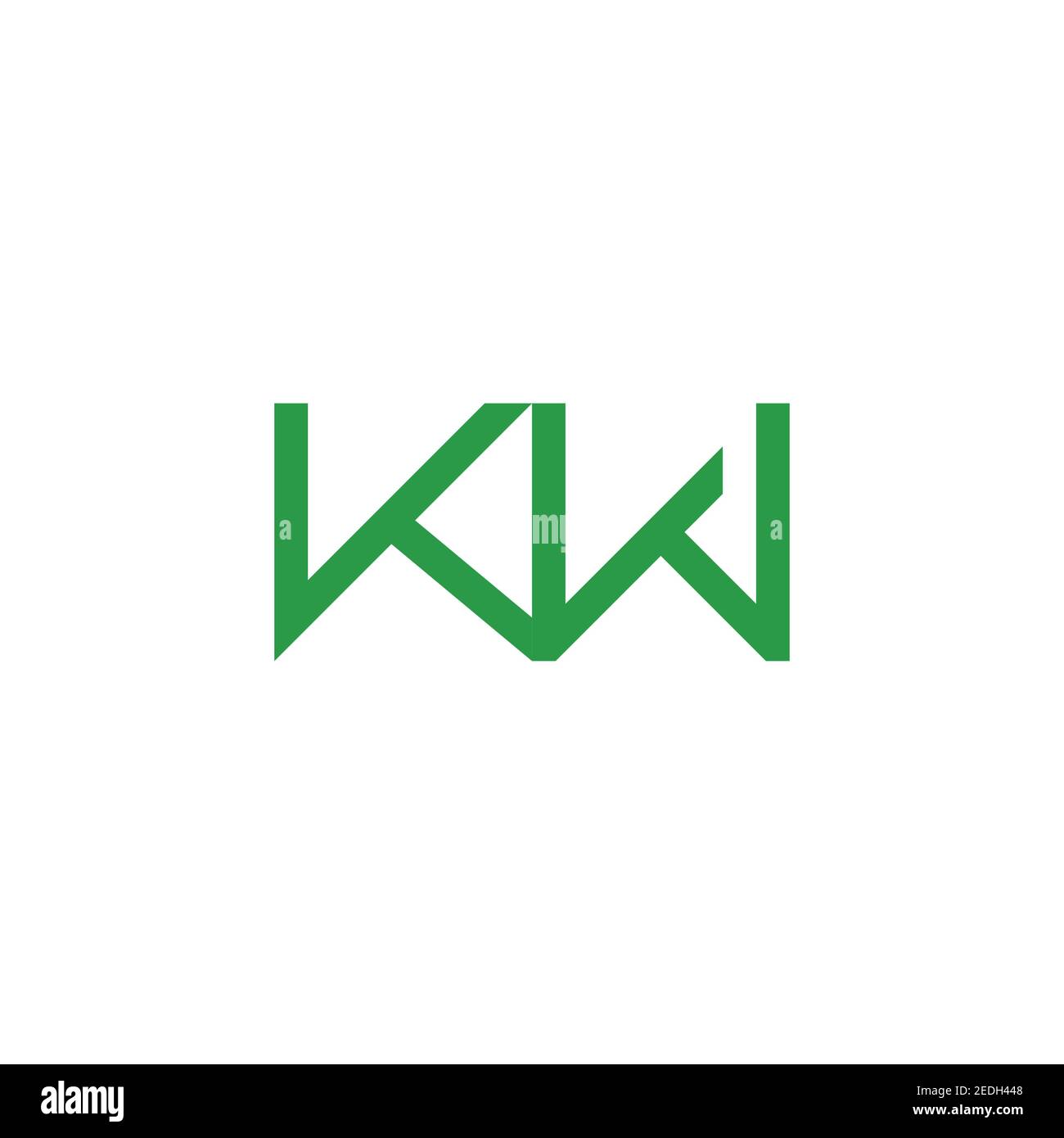letter kw simple linked geometric line symbol logo vector Stock Vector ...