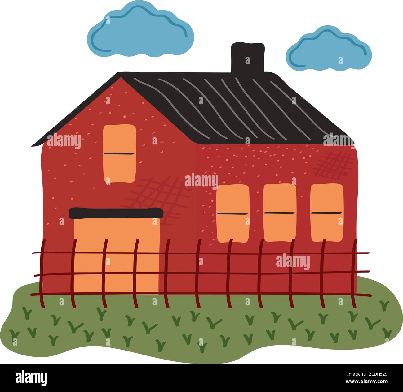 Village vineyard garden view Cut Out Stock Images & Pictures - Alamy