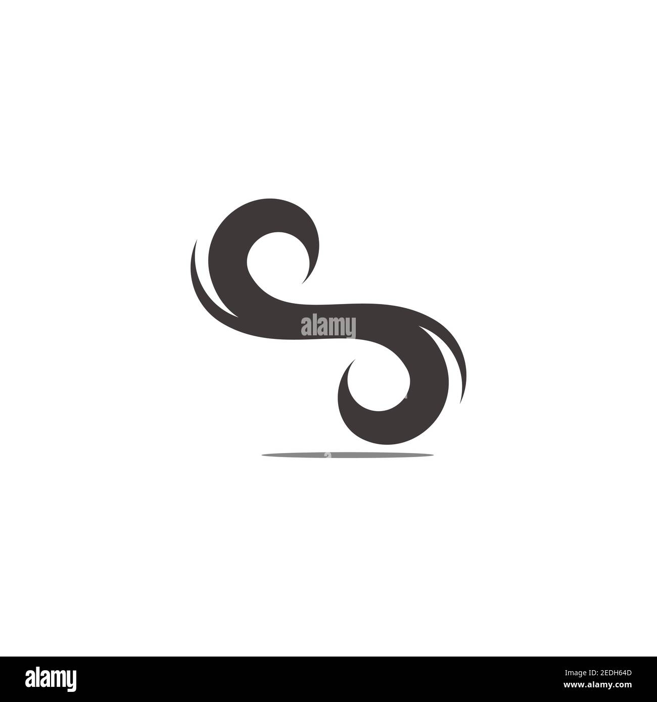 abstract letter s curves wavy shape simple geometric vector Stock ...