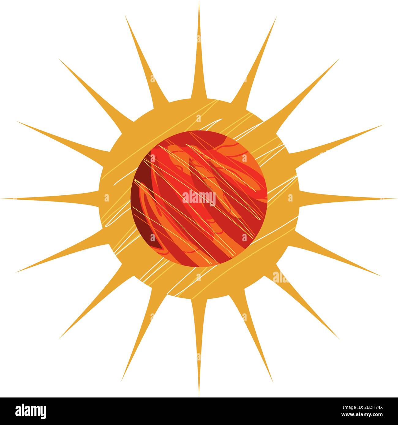 space sun cosmos universe icon isolated vector illustration Stock ...
