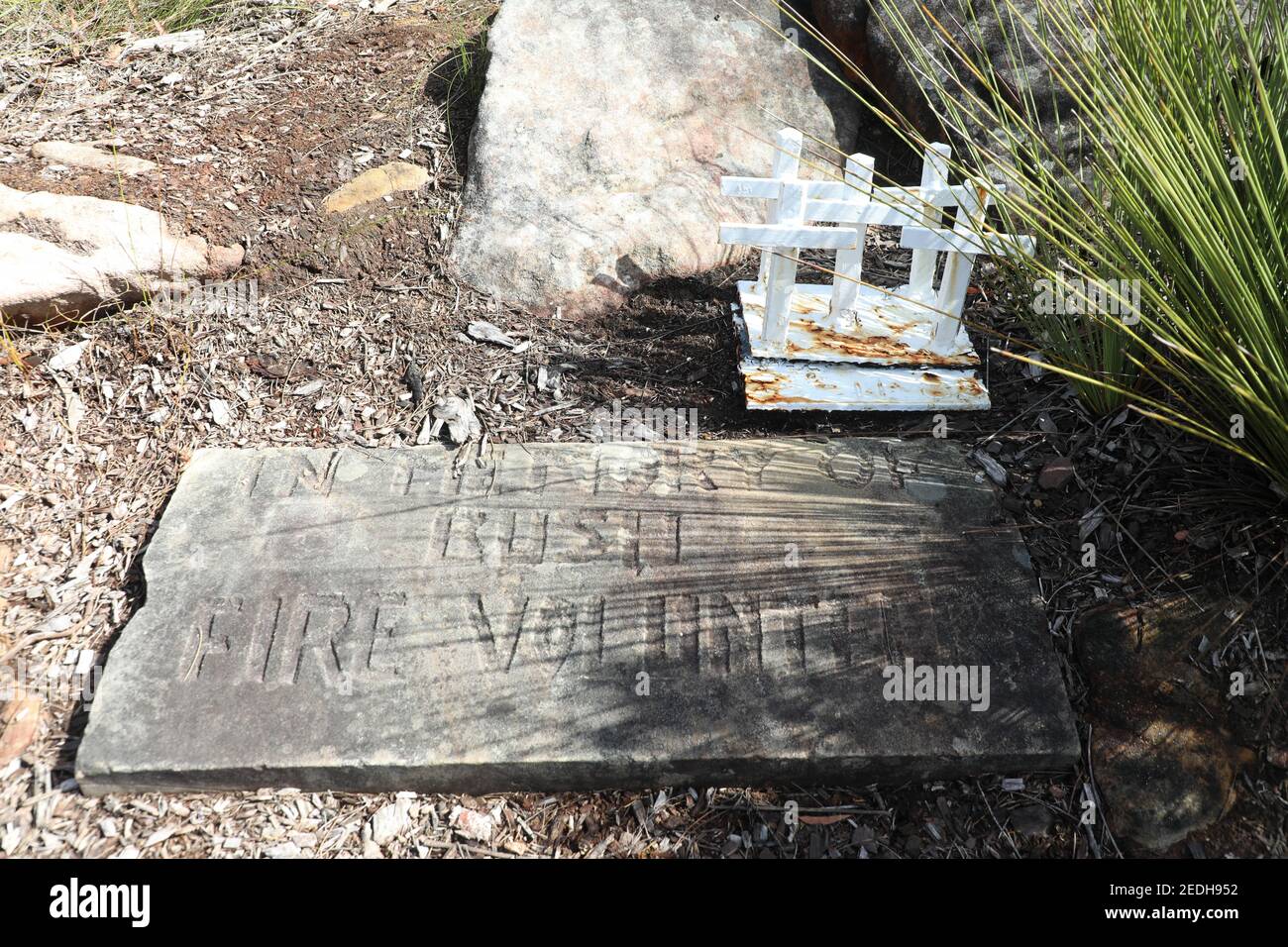 Memorial on the Uloola Falls Trail in memory of volunteers who lost ...