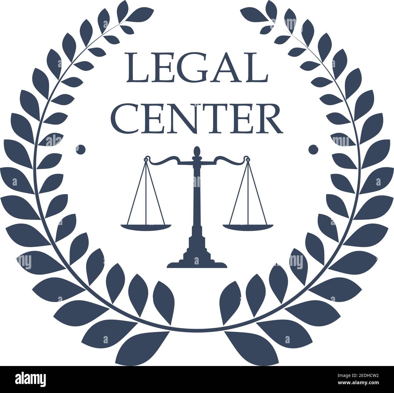 Juridical icon or emblem for legal center or advocate office. Badge ...