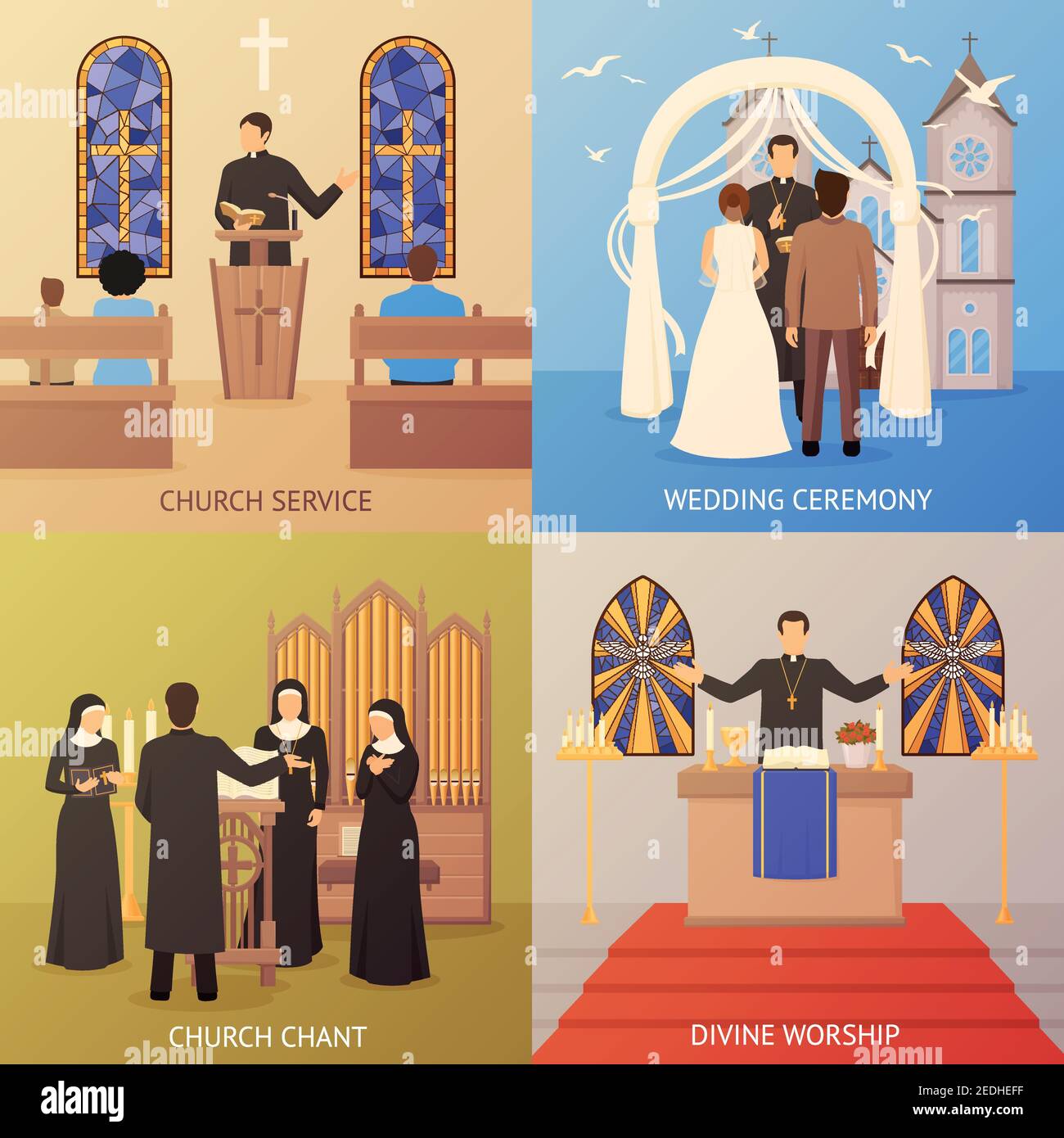 Orthodox religious service Stock Vector Images - Alamy