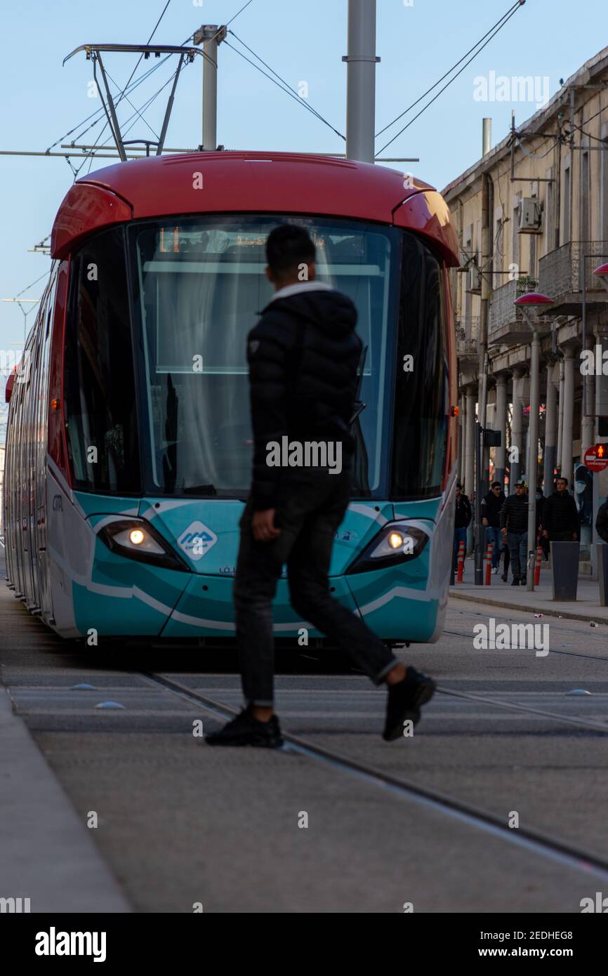 a beautiful view of modern tram in Setif city Stock Photo - Alamy