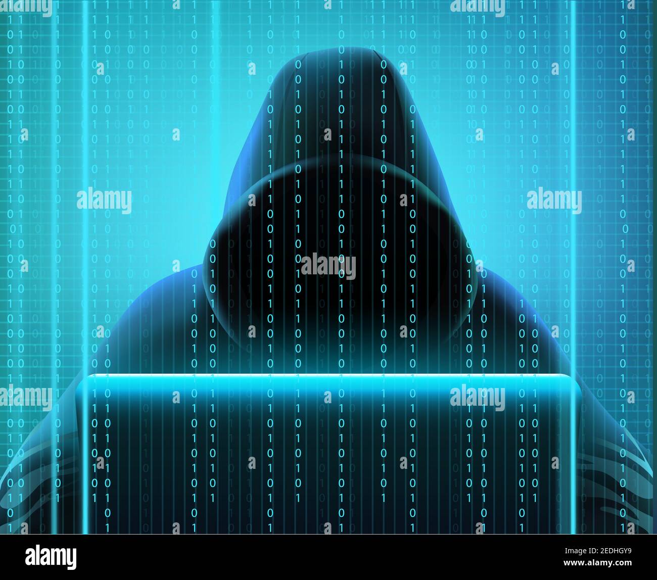 Colored hacker code realistic composition with person creates codes for ...