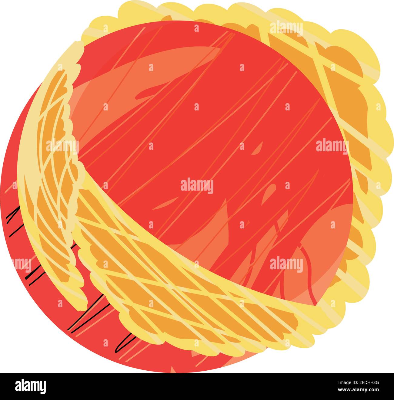 space planet flame galaxy abstract icon isolated vector illustration ...