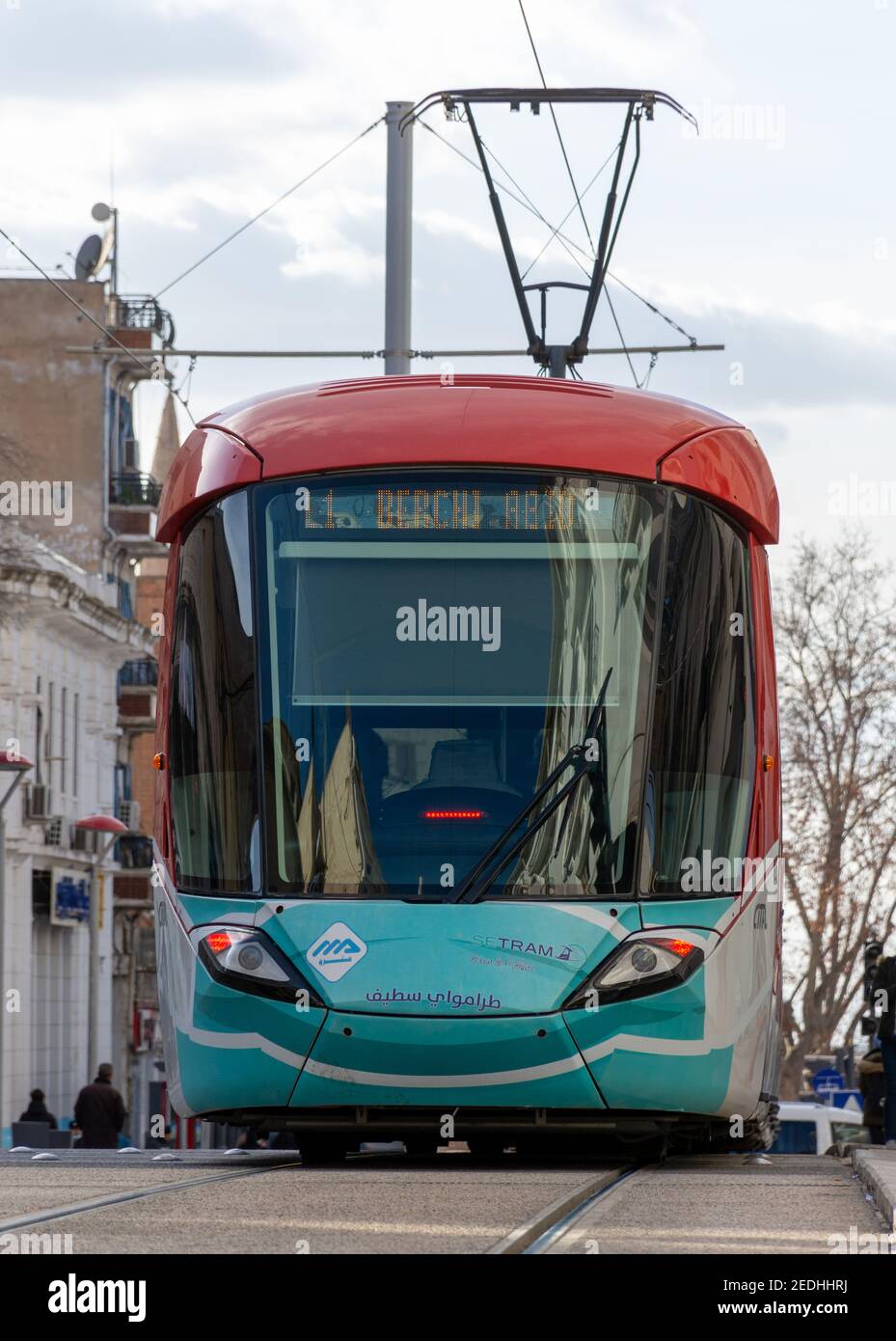 a beautiful view of modern tram in Setif city Stock Photo - Alamy