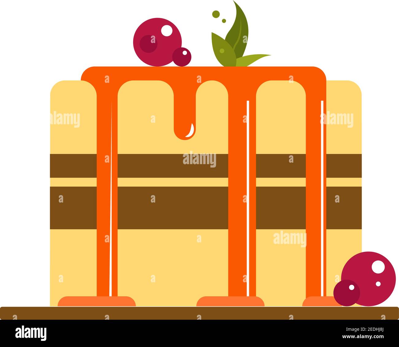 Vector sweet cake with mastic isolated on white Stock Vector Image ...