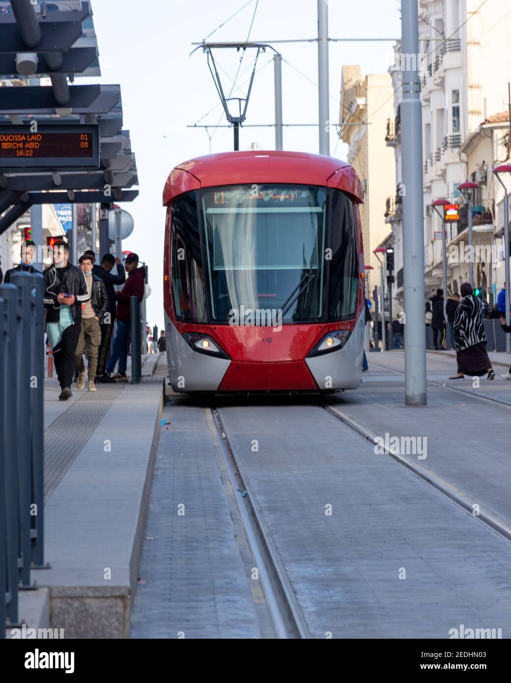 a beautiful view of modern tram in Setif city Stock Photo - Alamy