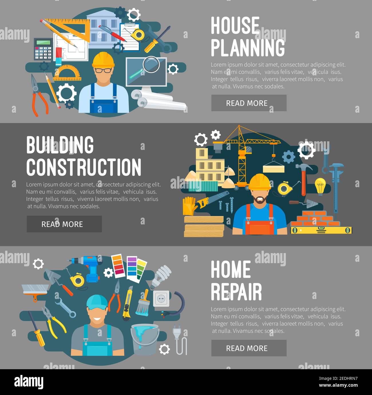 Construction workers building house Stock Vector Images - Alamy