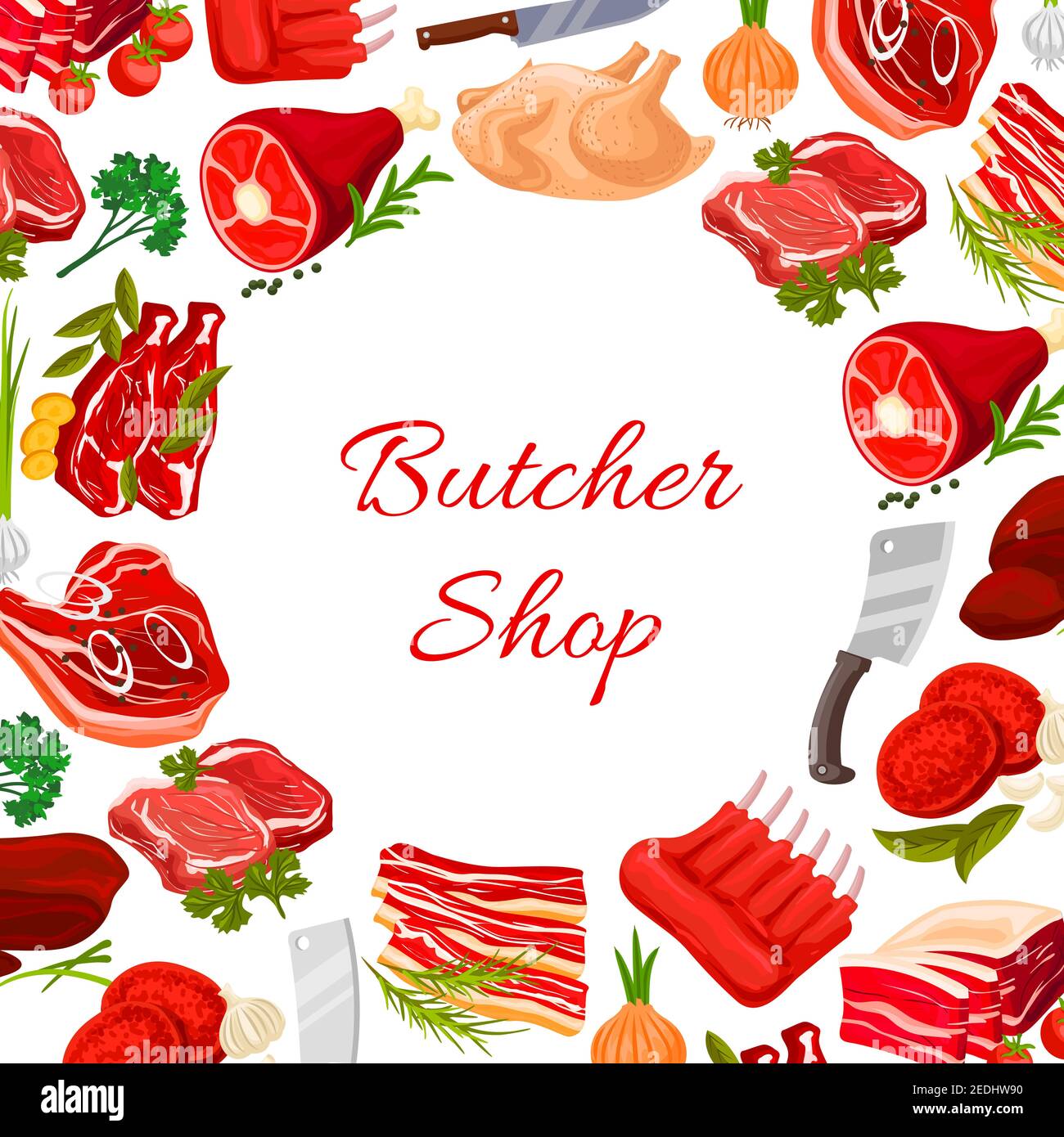 Beef fillet with basil Stock Vector Images - Alamy