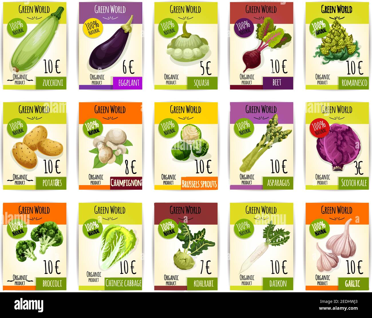 Veggies, vegetables price cards labels. Vector tags set of zucchini ...