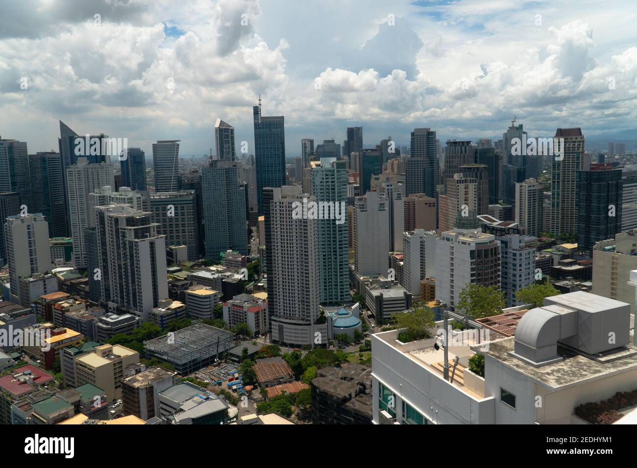 Manila city, the largest metropolis of Asia with skyscrapers and modern ...