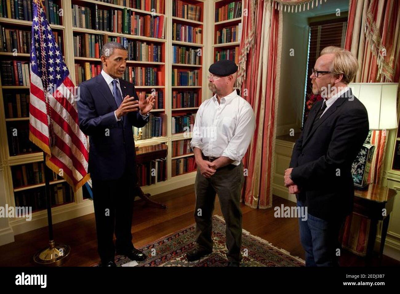 Obama Hyneman Savage - Oct 2010 Stock Photo - Alamy