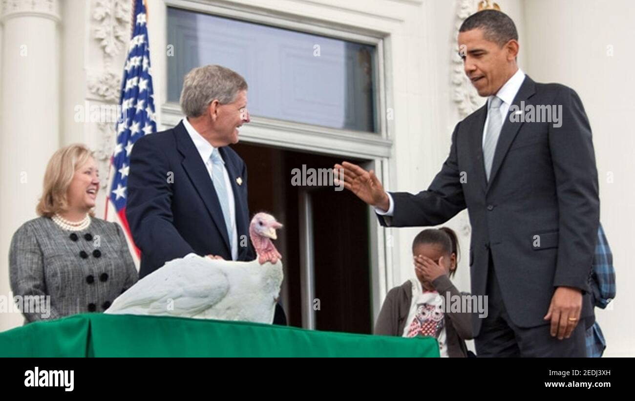 Obama ThanksGiving Turkey Pardon 2009 Stock Photo - Alamy