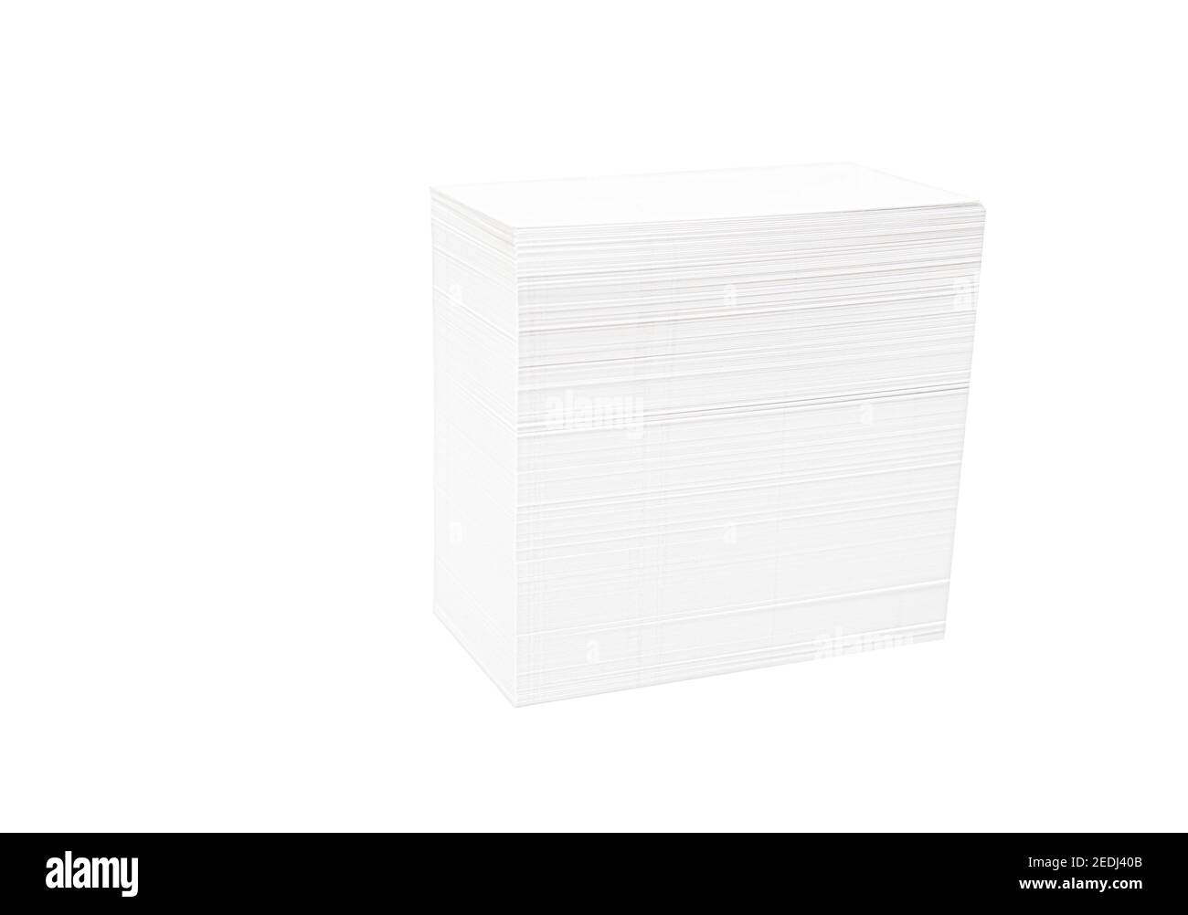 Blank business cards stack isolated on white Stock Photo - Alamy