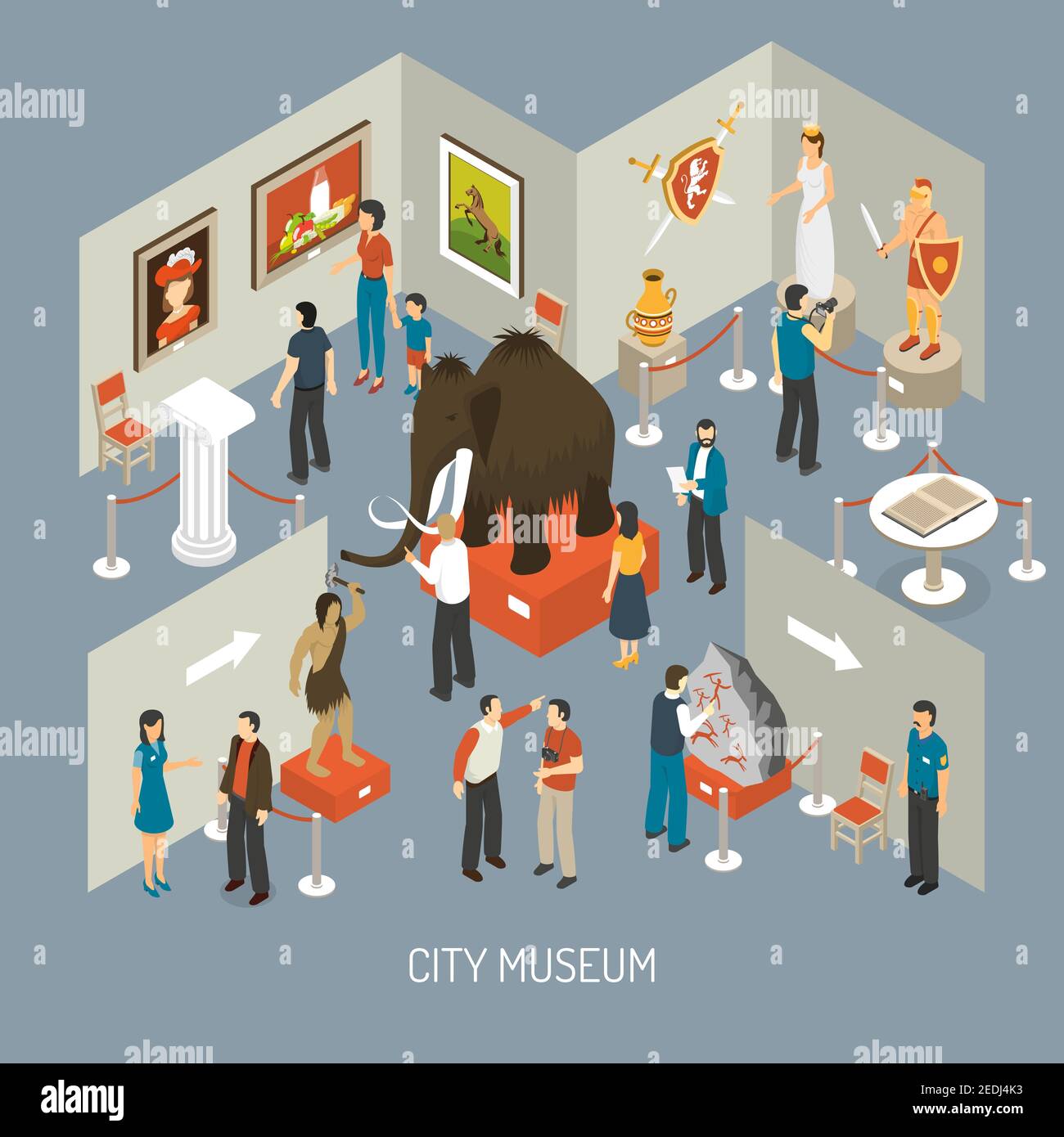 Cultural history city center museum exhibits galleries with antique ...