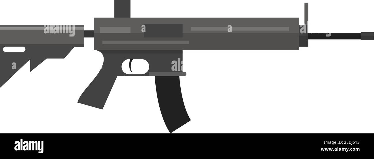 Vector tactical assault rifle isolated on white background Stock Vector ...