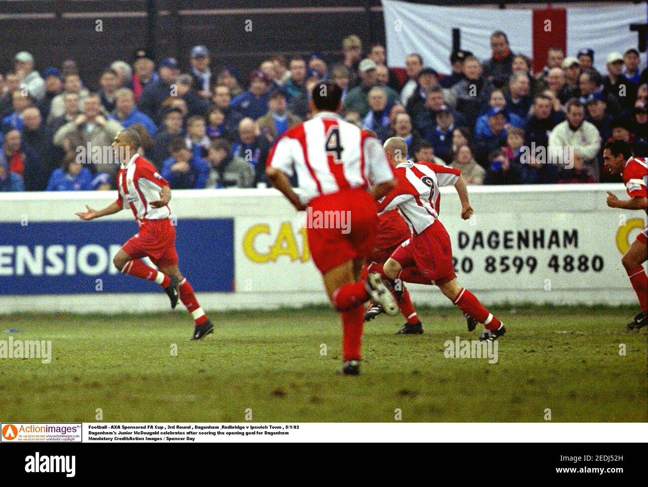 Junior mcdougald the opening goal for dagenham redbridge hi-res stock ...