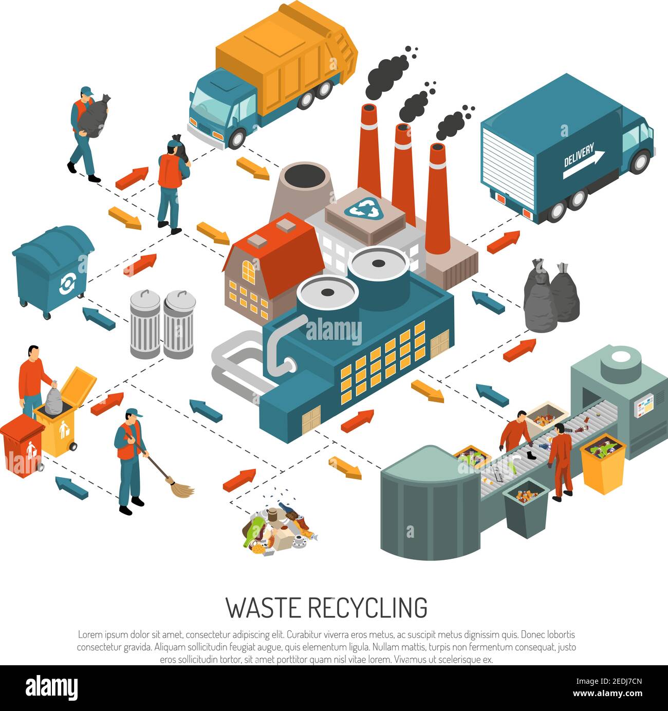 Plastic waste removal Stock Vector Images - Alamy