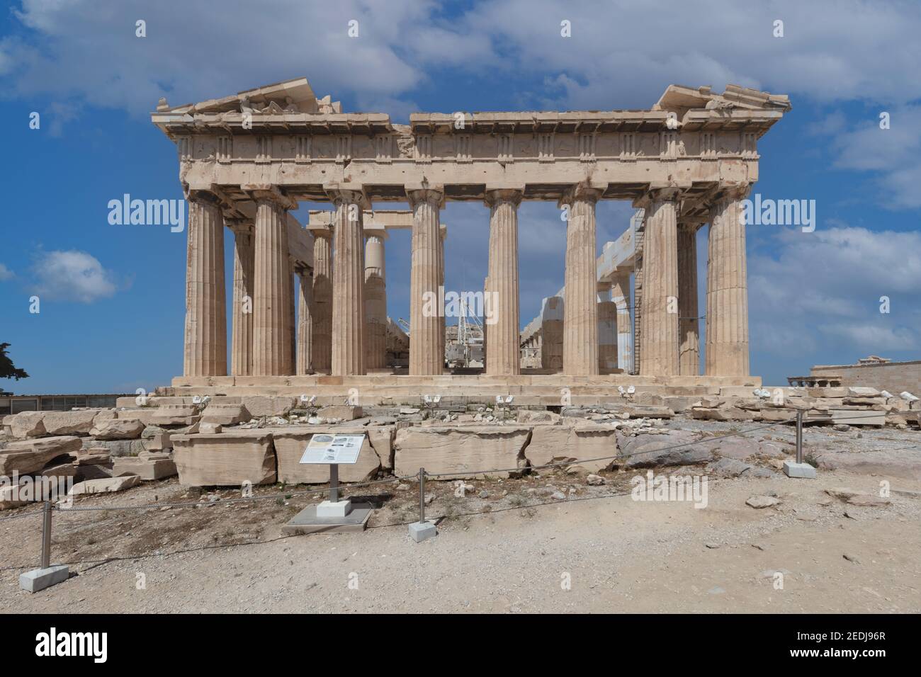 Parthenon temple in sunny day. Acropolis in Athens, Greece. The ...