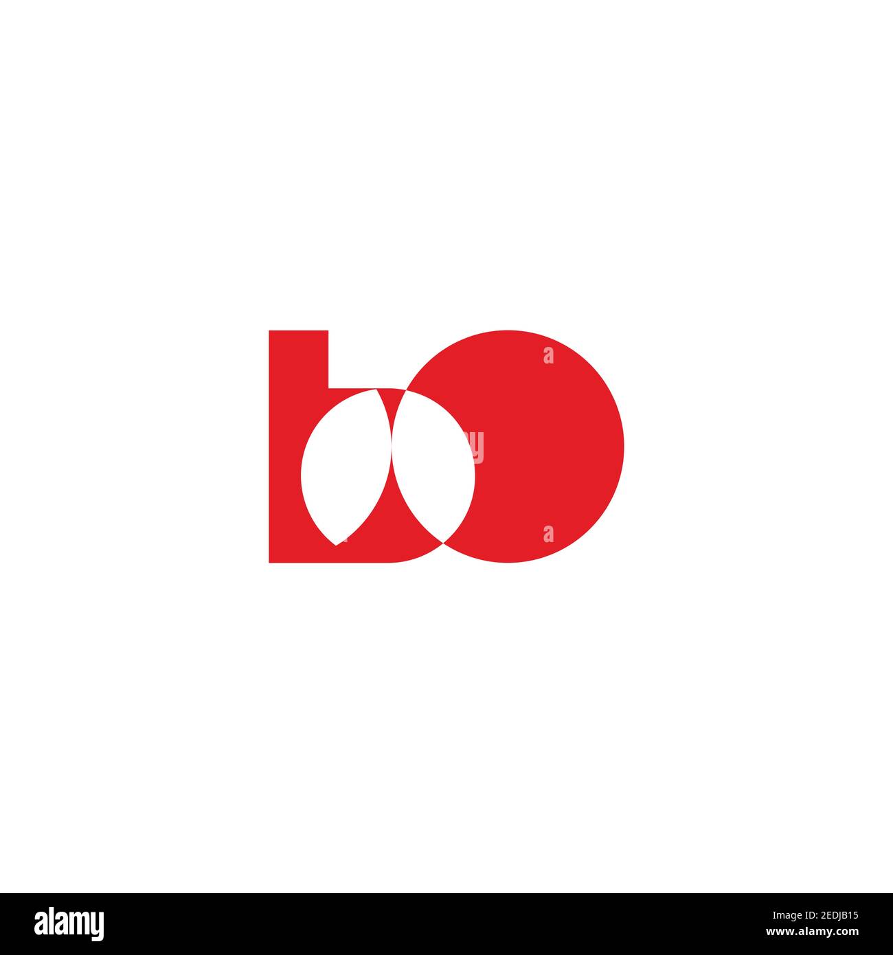 letter bo simple linked geometric logo vector Stock Vector Image & Art ...