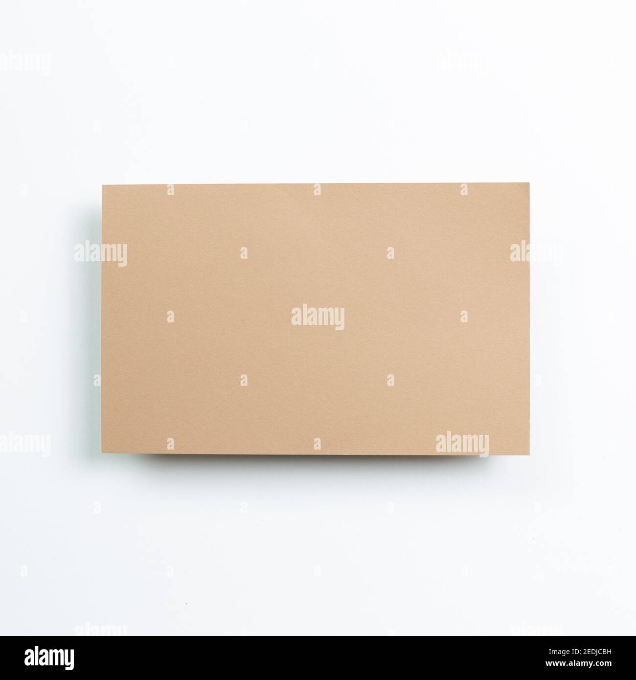 Blank brown memo pad on white background. top view, copy space Stock ...