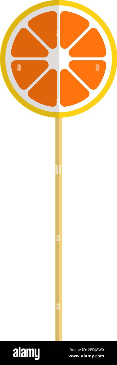 Vector sweet orange round shaped lollipop candy Stock Vector Image ...