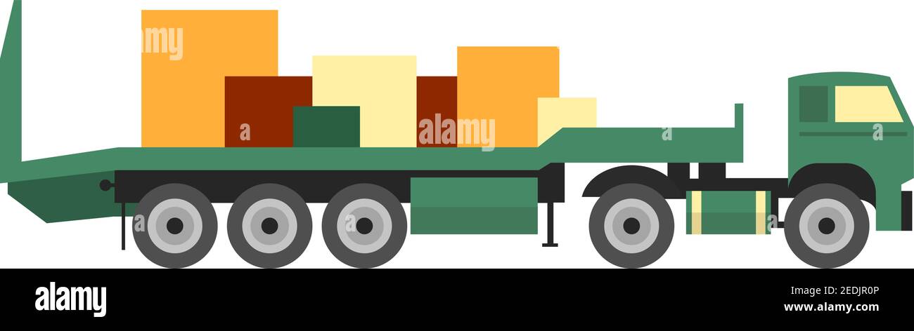 Vector container truck isolated on white background Stock Vector Image ...