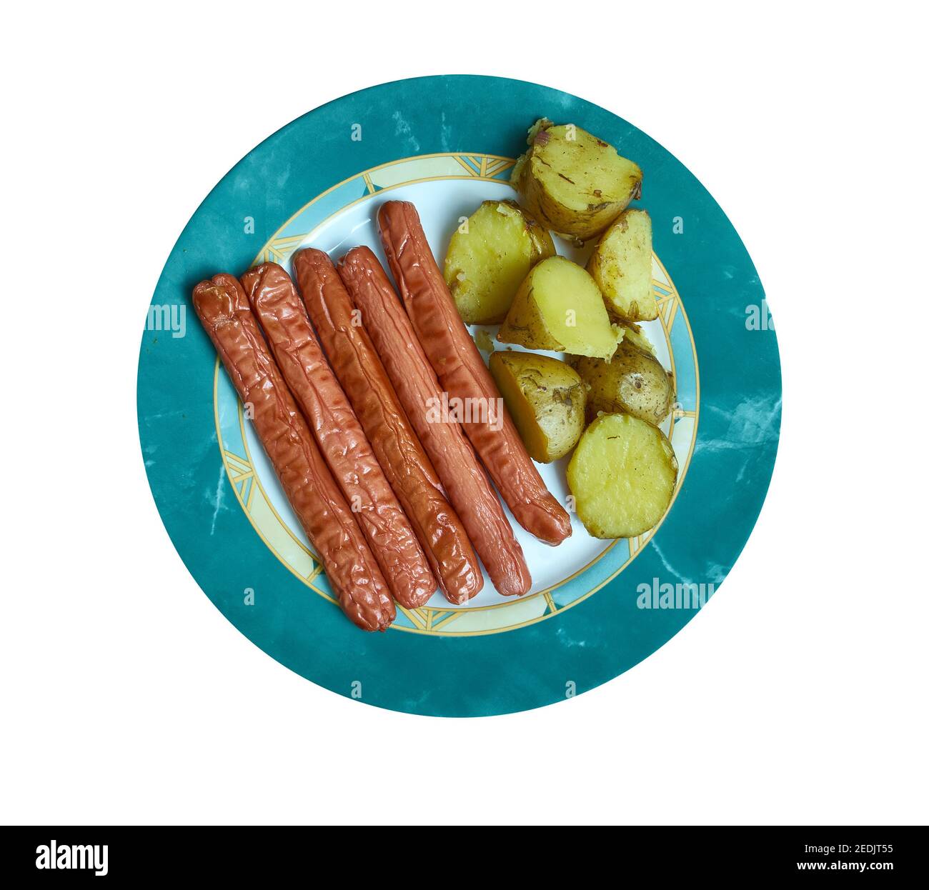 Rode Polse - Danish equivalent of American hot dog, served with potato ...