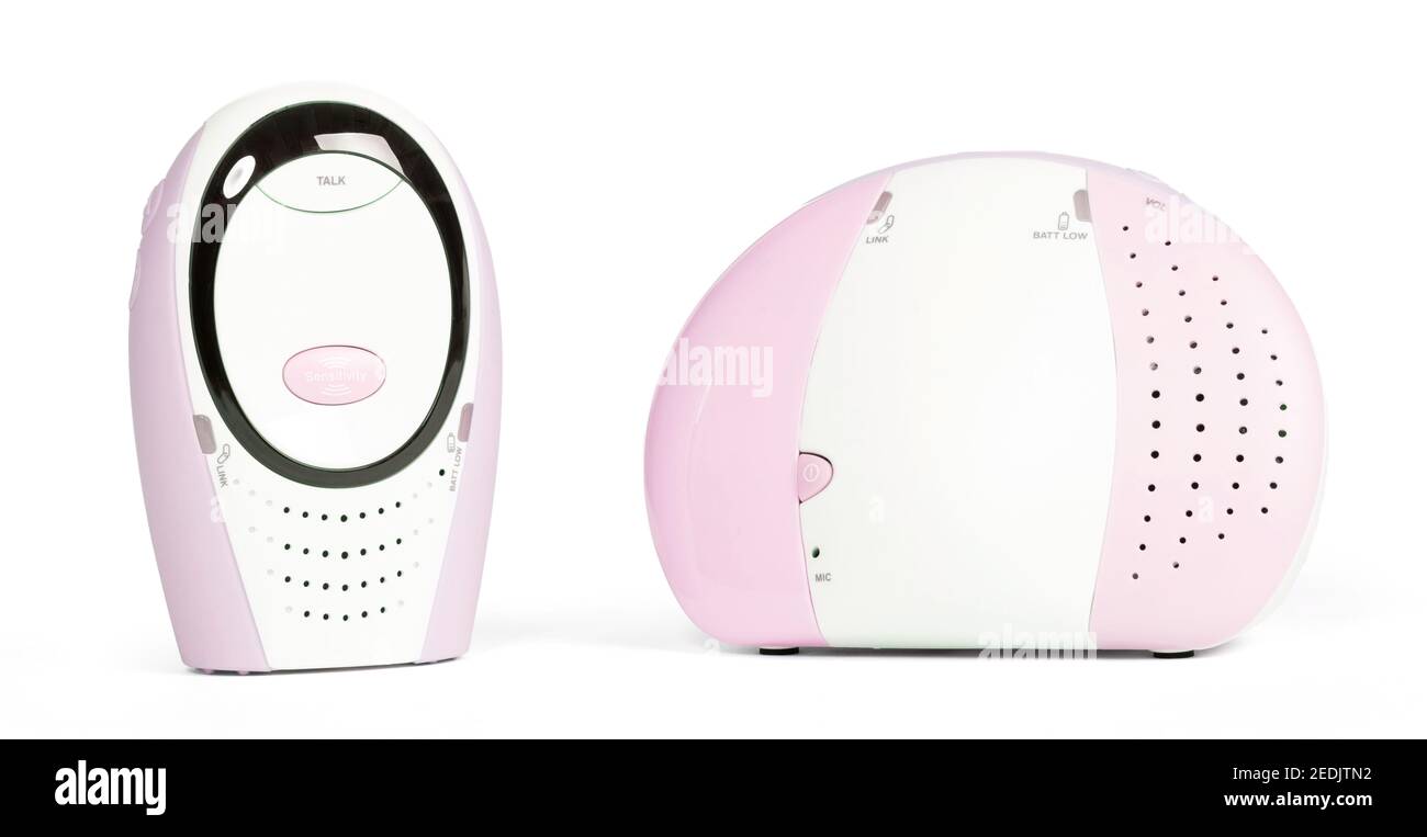 Simple old baby monitor, isolated on white Stock Photo - Alamy