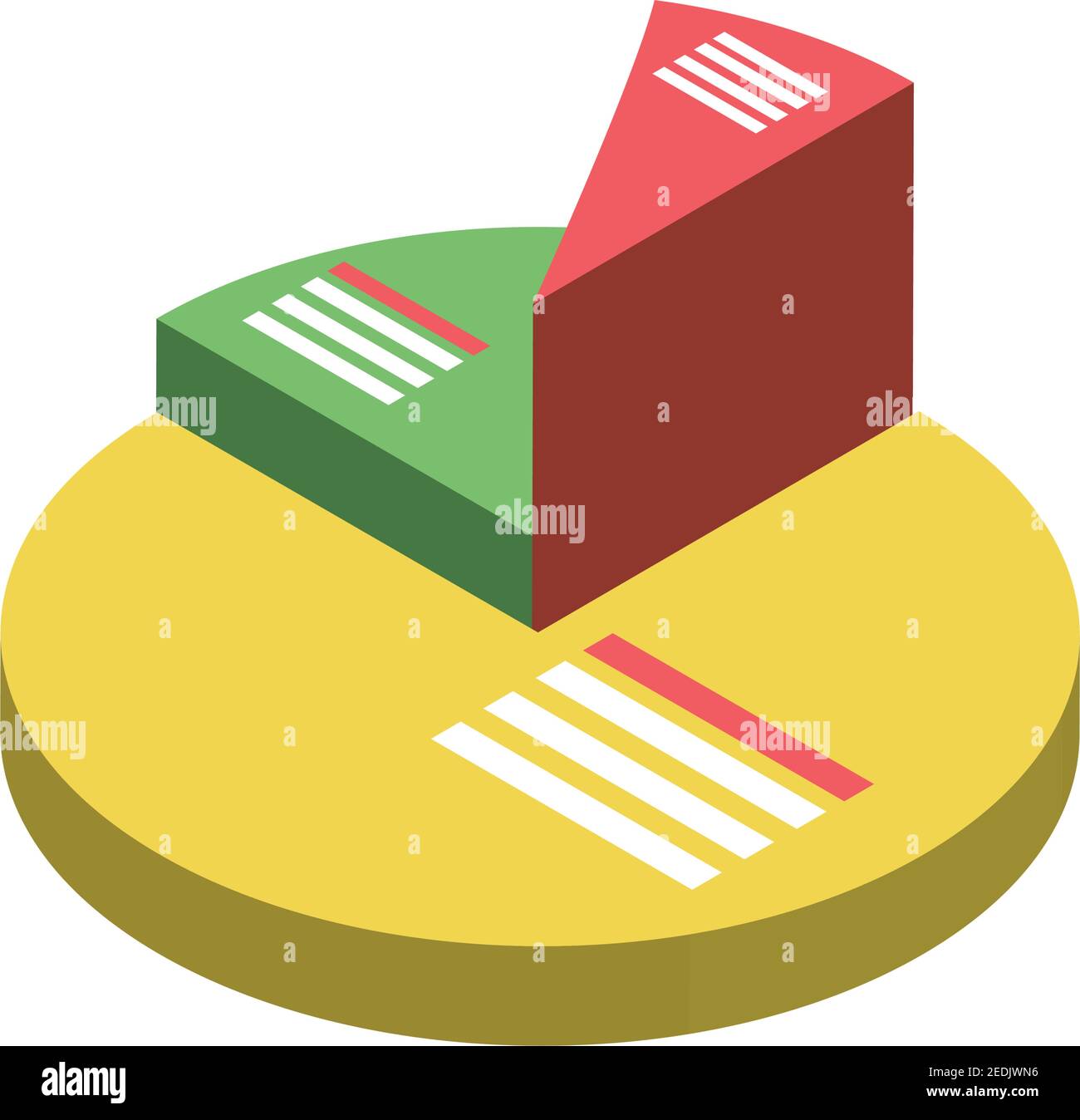financial chart statistics economy vector illustration icon isometric ...