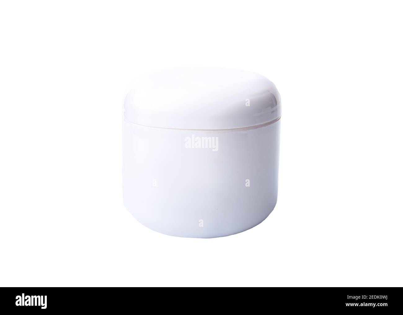 white cosmetic container on white background Stock Photo - Alamy