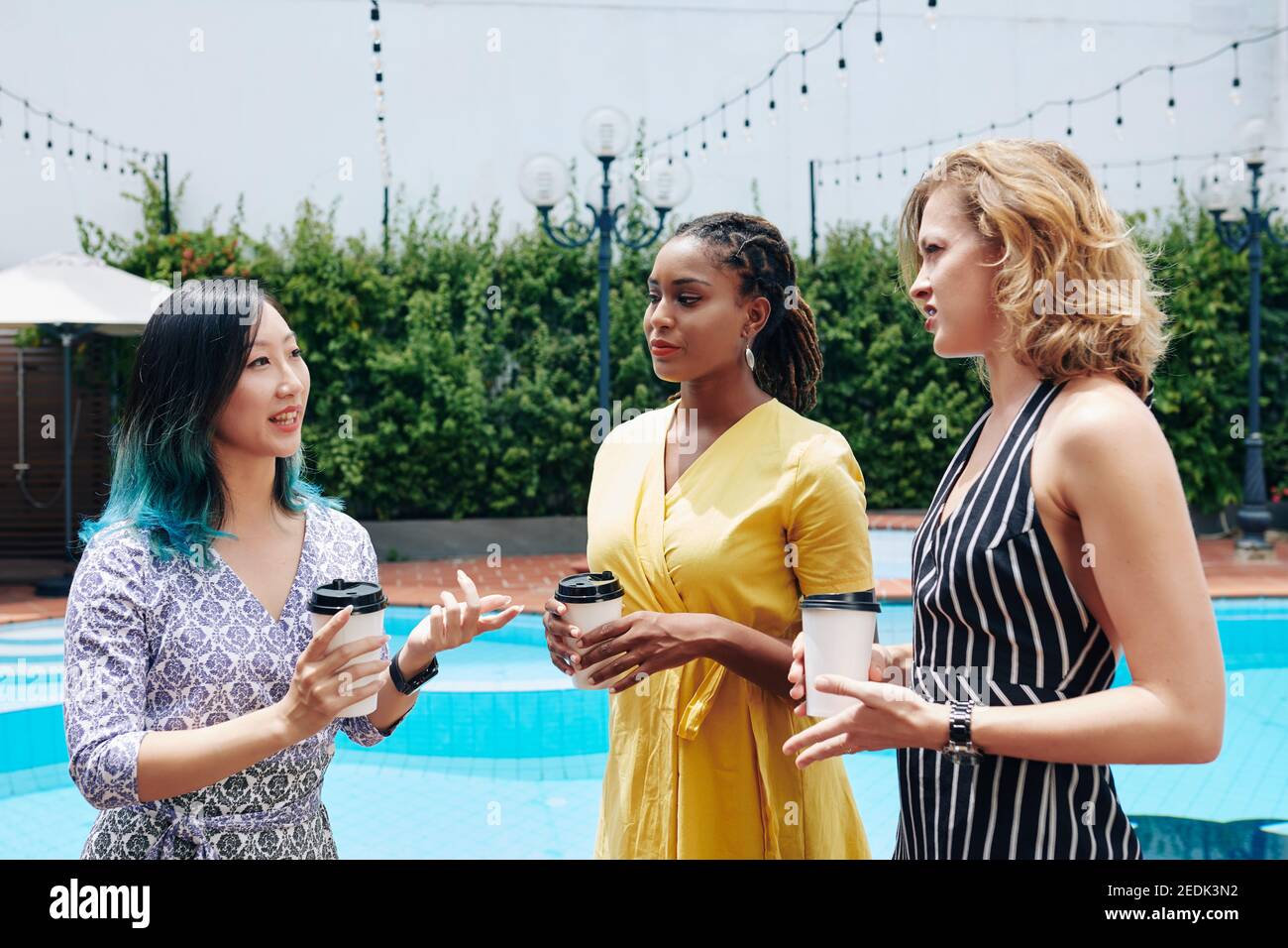 Questionable idea of colleague Stock Photo - Alamy