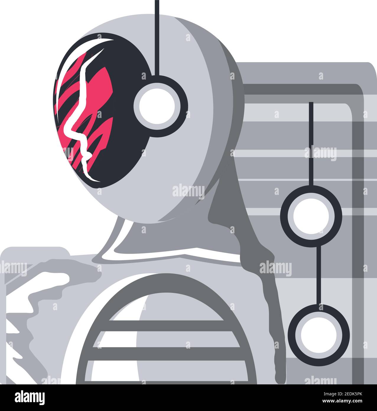 space astronaut character side view icon isolated vector illustration ...