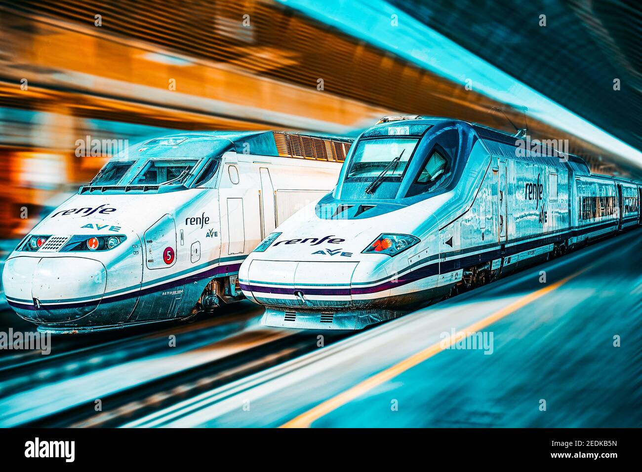 Renfe ave fast train hi-res stock photography and images - Alamy