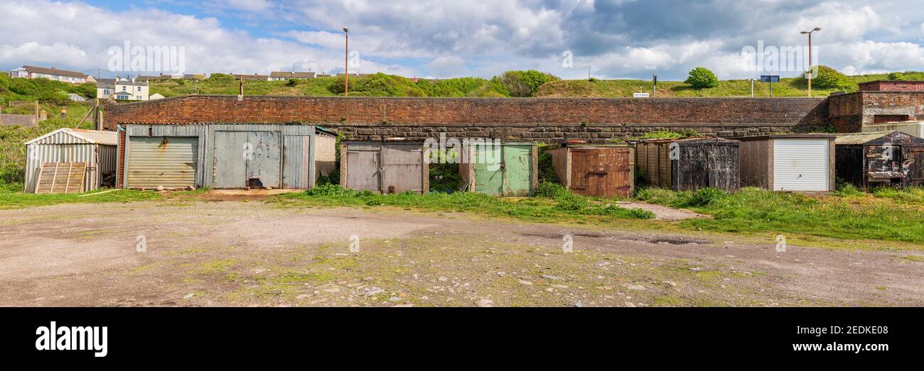 Parton, Cumbria, England, UK - May 03, 2019: Fishermen's Huts and ...