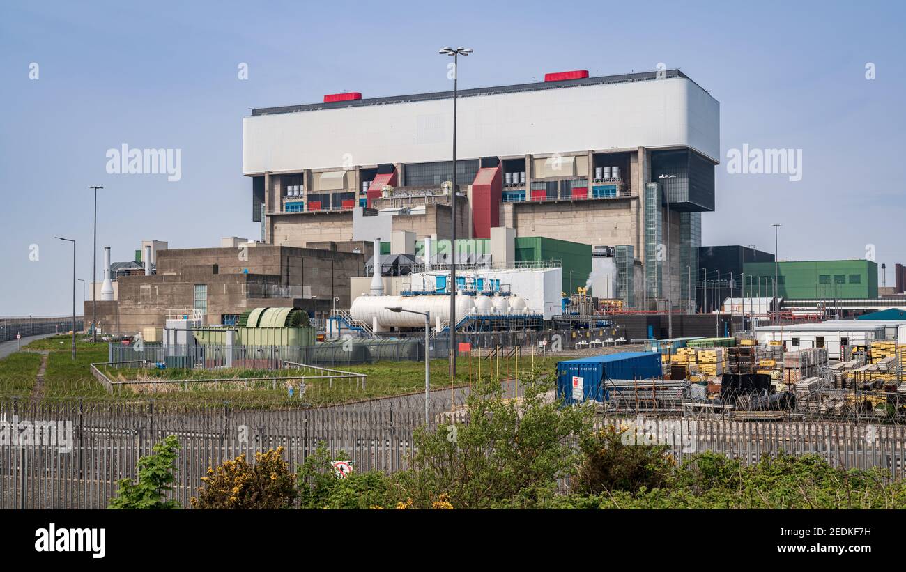 Heysham, Lancashire, England, UK - April 30, 2019: The Heysham Nuclear ...