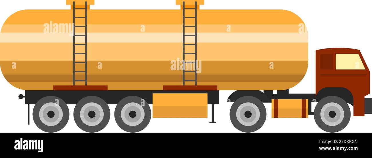 Vector gas-tank truck isolated on white background Stock Vector Image ...