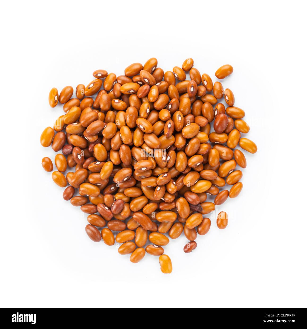 Dried orange beans on a white plate. Healthy food concept Stock Photo ...